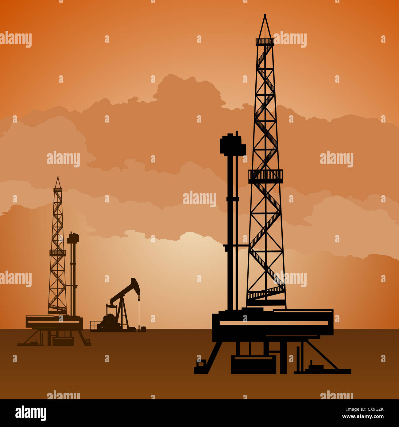 Extraction and processing of minerals. Illustration on the extraction ...