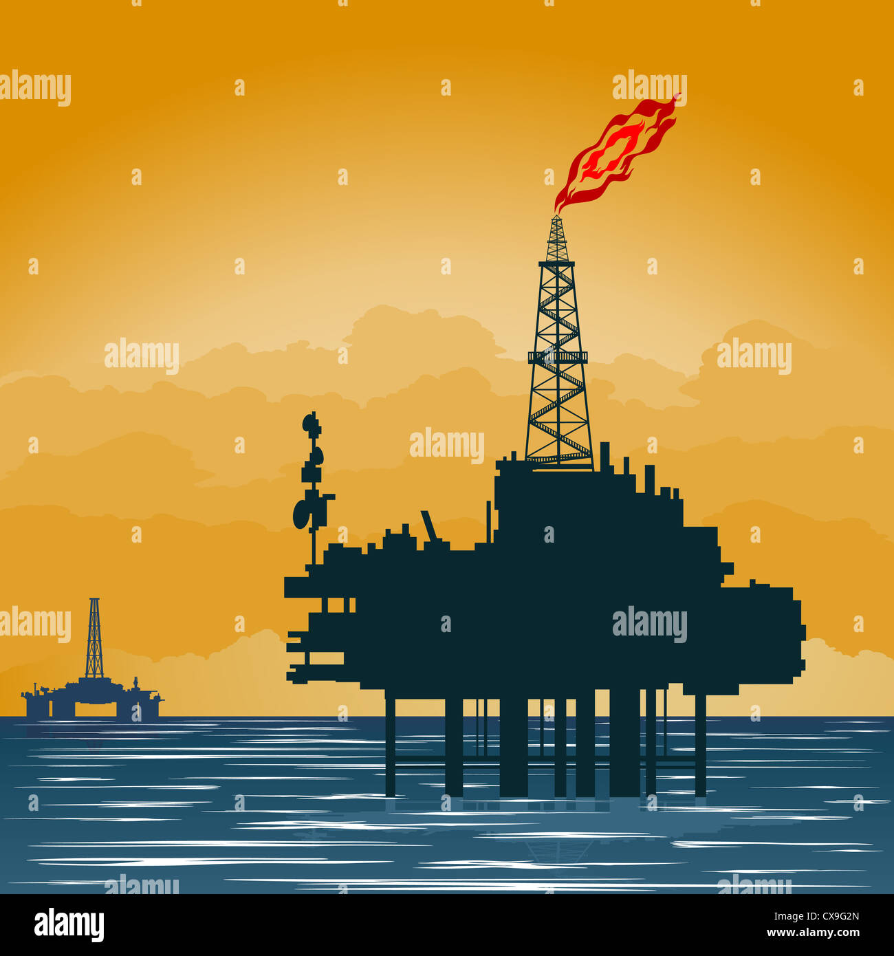 Extraction and processing of minerals. Illustration on the extraction ...