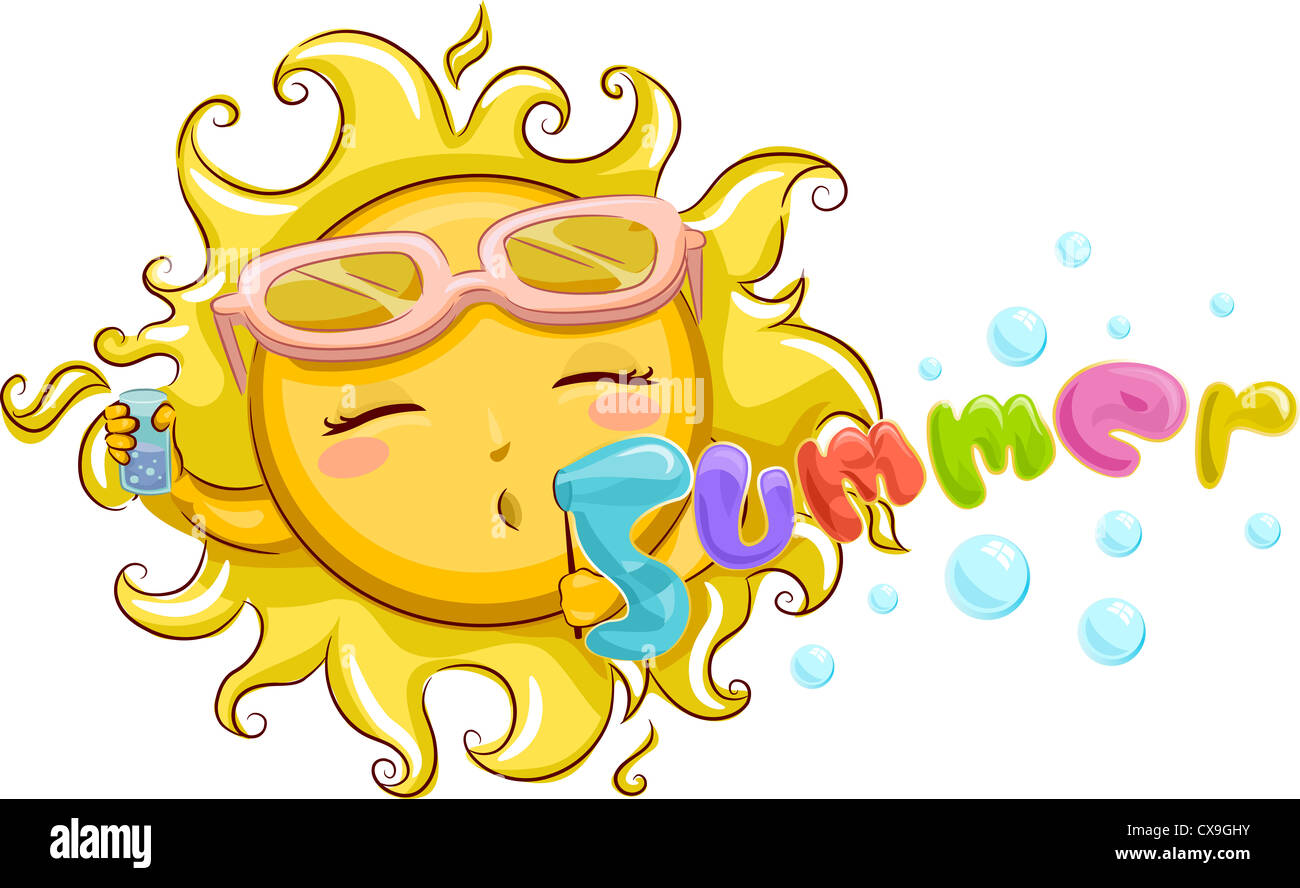 Blowing Sun Clip Art