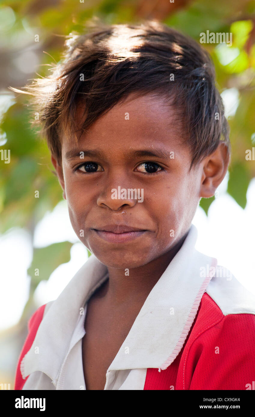 Portrait of a Timorese boy smiling, Dili, East Timor Stock Photo - Alamy