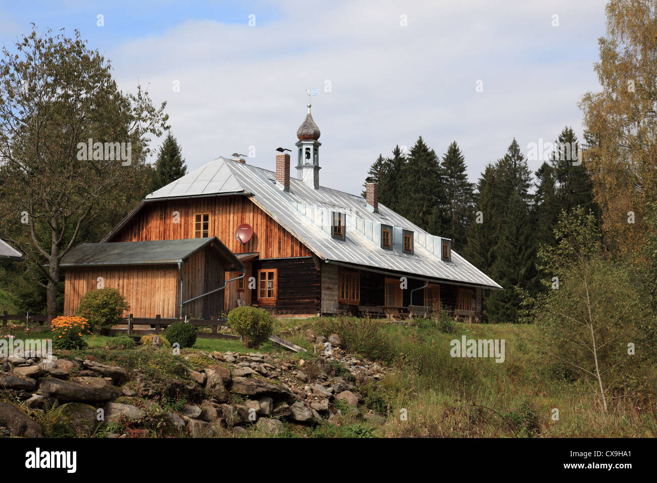 historic farm building, Bavarian Forest, Bavaria, Germany, Europe ...