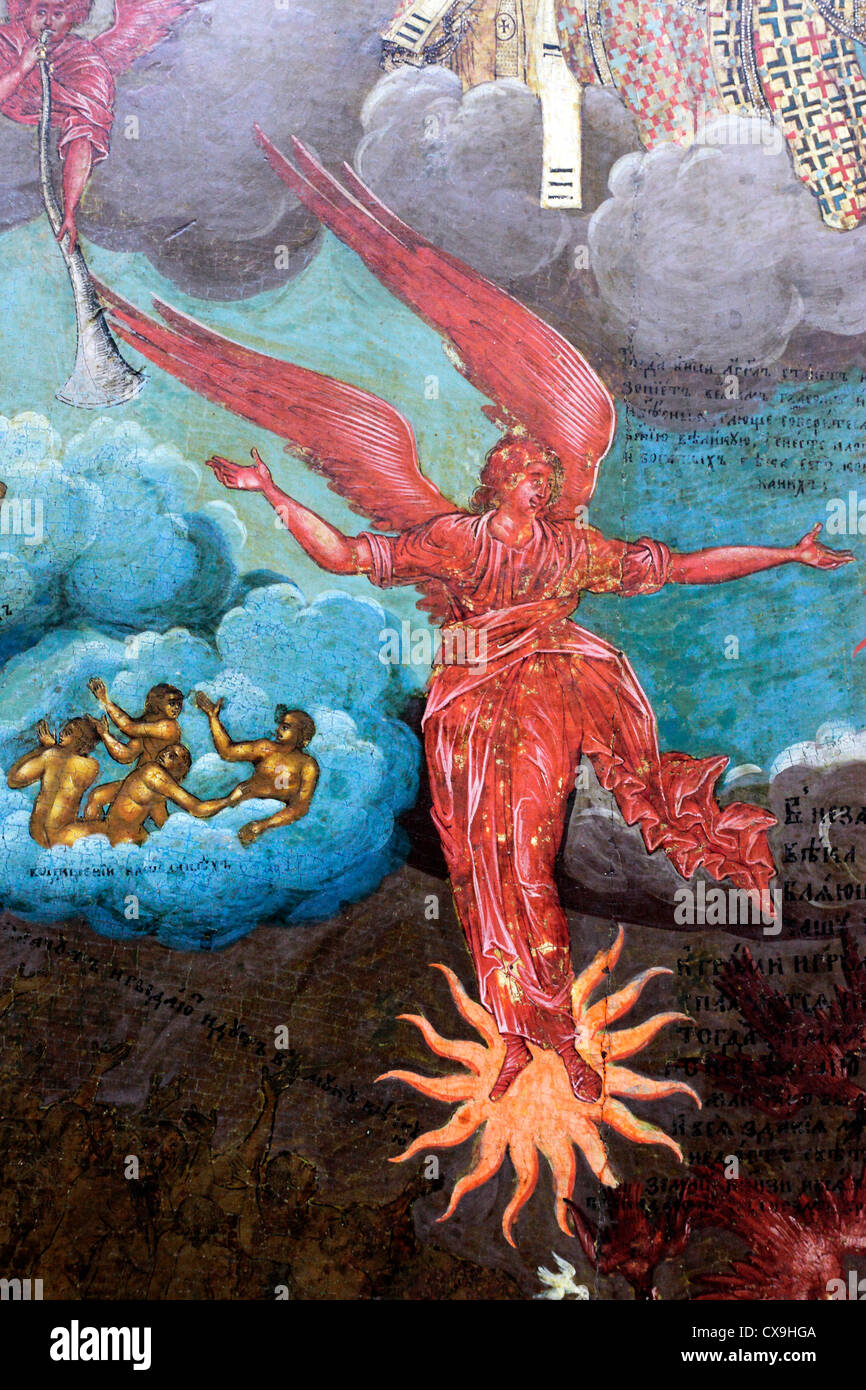 Angel painting medieval hi-res stock photography and images - Alamy