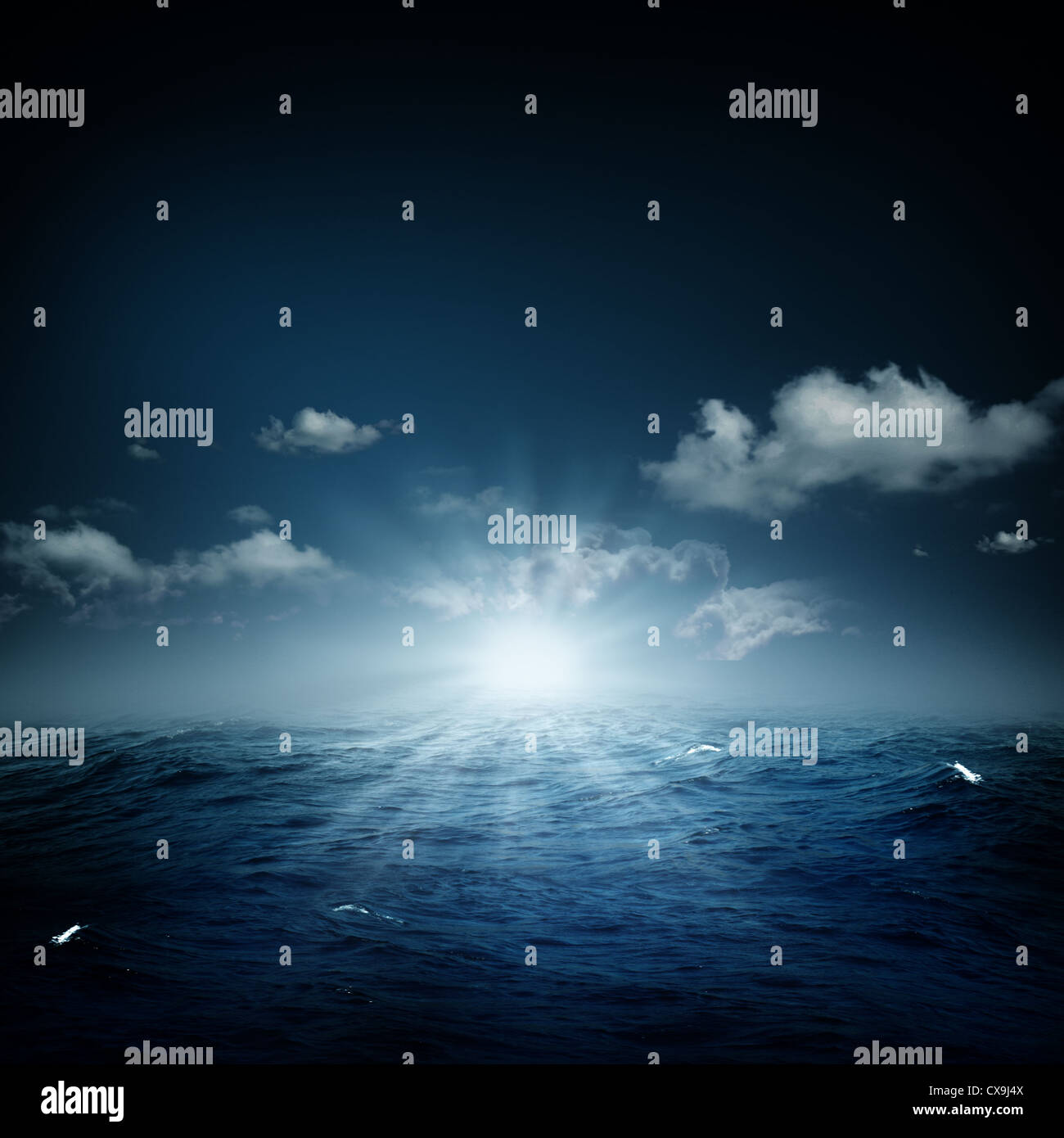 Fantastic evening on the sea, natural backgrounds Stock Photo - Alamy