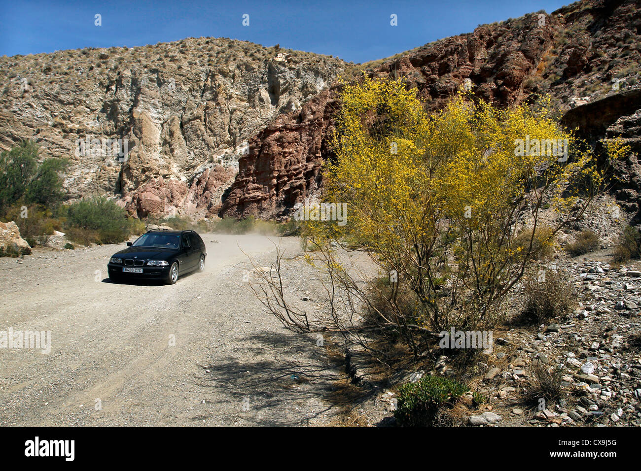 Off-road motoring holiday in the desert arid landscape of Almeria ...