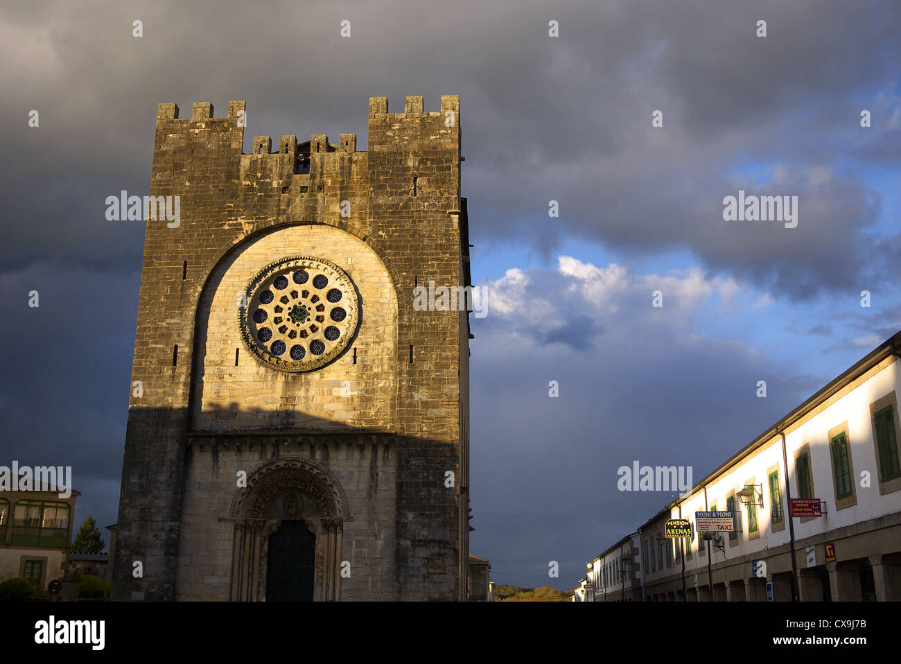 Portomarin, Spain. Church of San Nicolas Stock Photo - Alamy