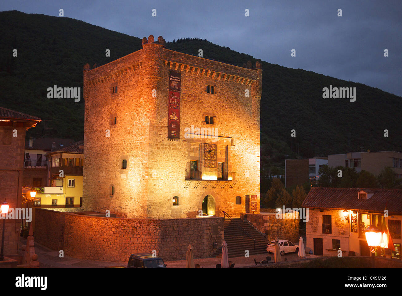 The castle at Potes in the Picos de Europa, Spain Stock Photo - Alamy