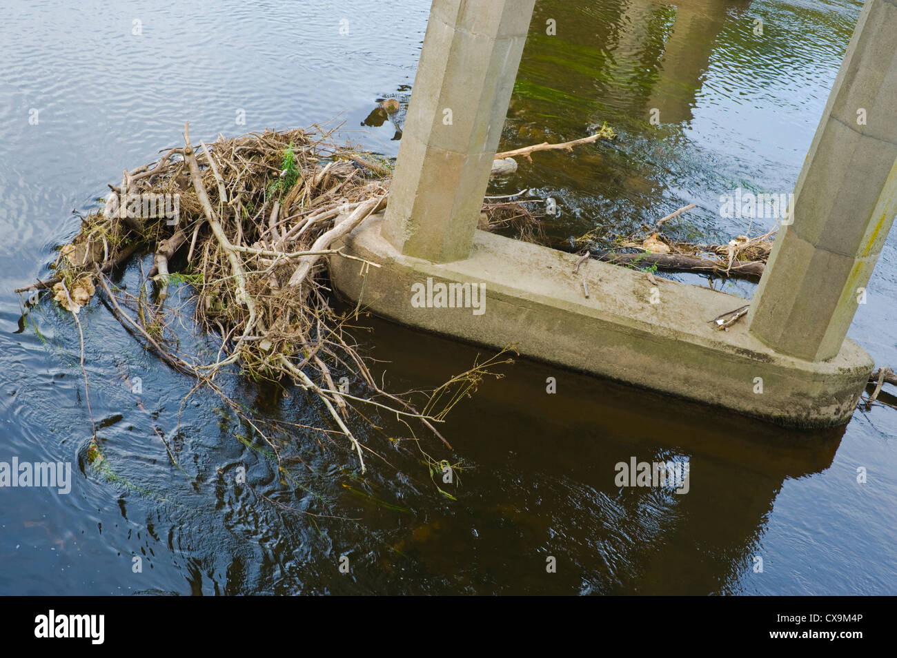 River debris bridge hi-res stock photography and images - Alamy