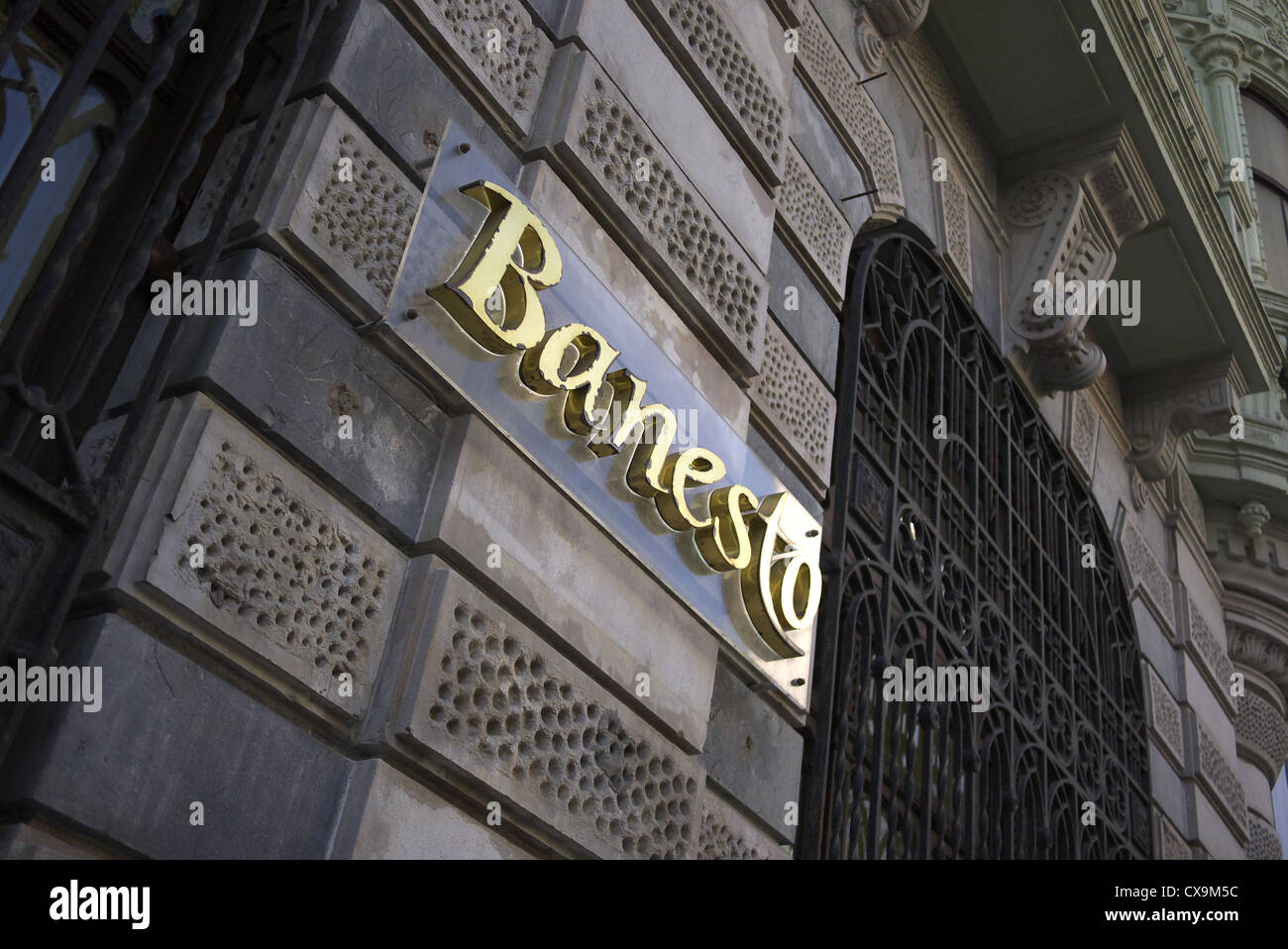 Banesto bank, Santander, Spain Stock Photo - Alamy