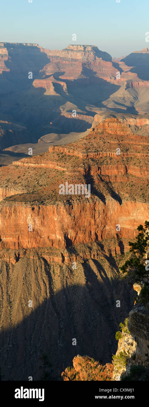 panoramic sunset over the Grand Canyon National Park in Arizona in the ...
