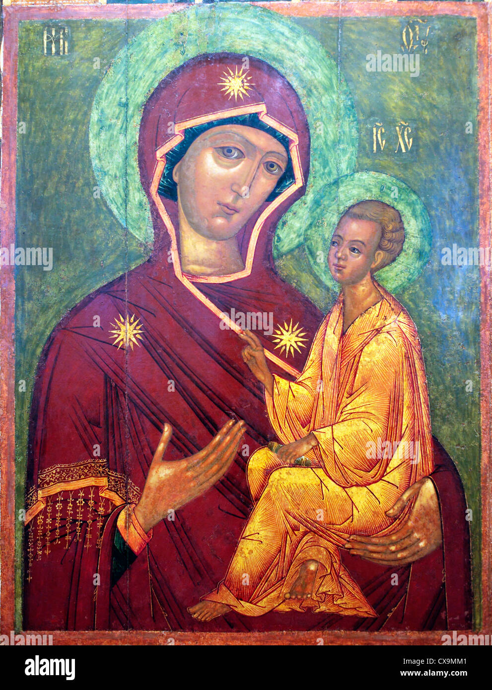 The Mother of God of Tikhvin (17th century), icon in city museum ...