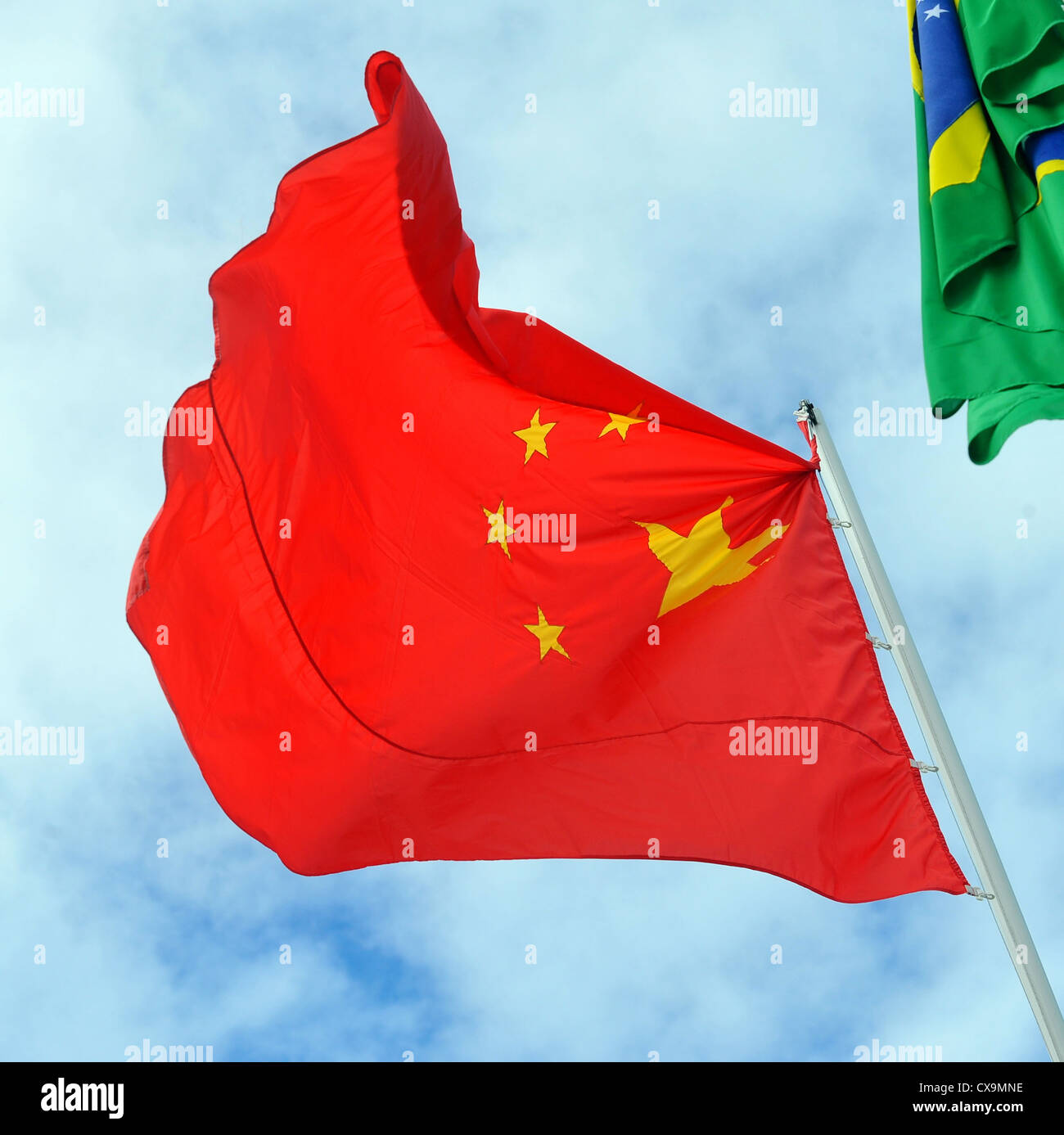 Flags of the participating countries during the International ...