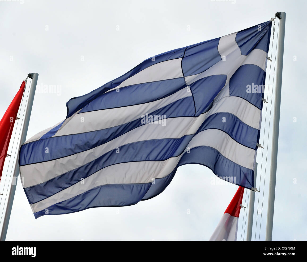 Flags of the participating countries during the International ...