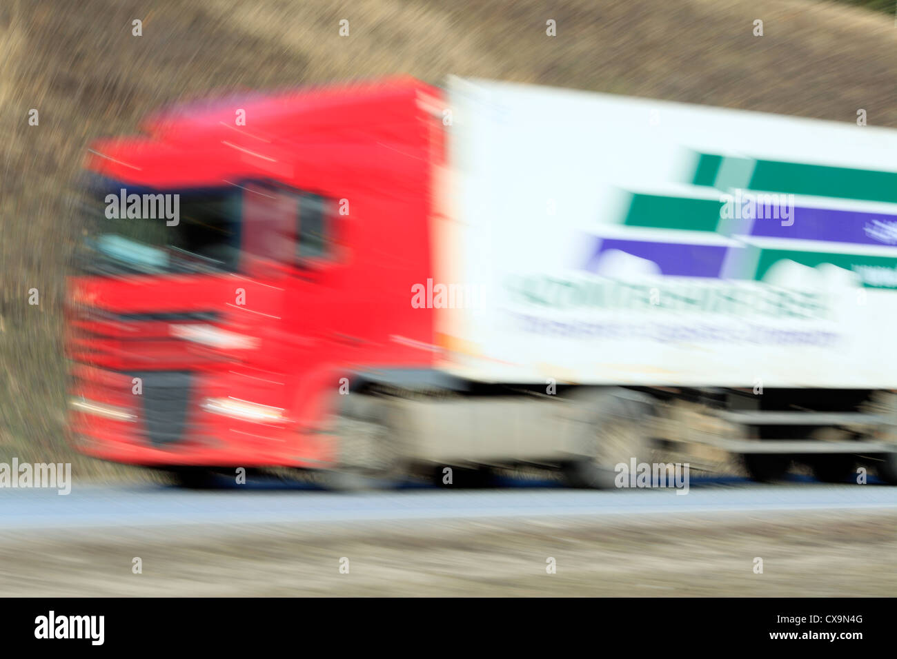 Speeding lorry and motorway hi-res stock photography and images - Alamy