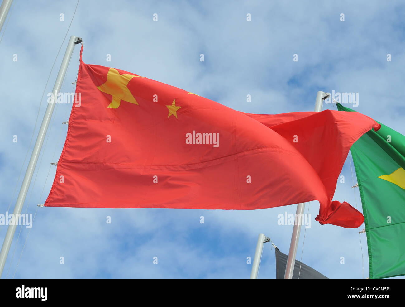 Flags of the participating countries during the International ...