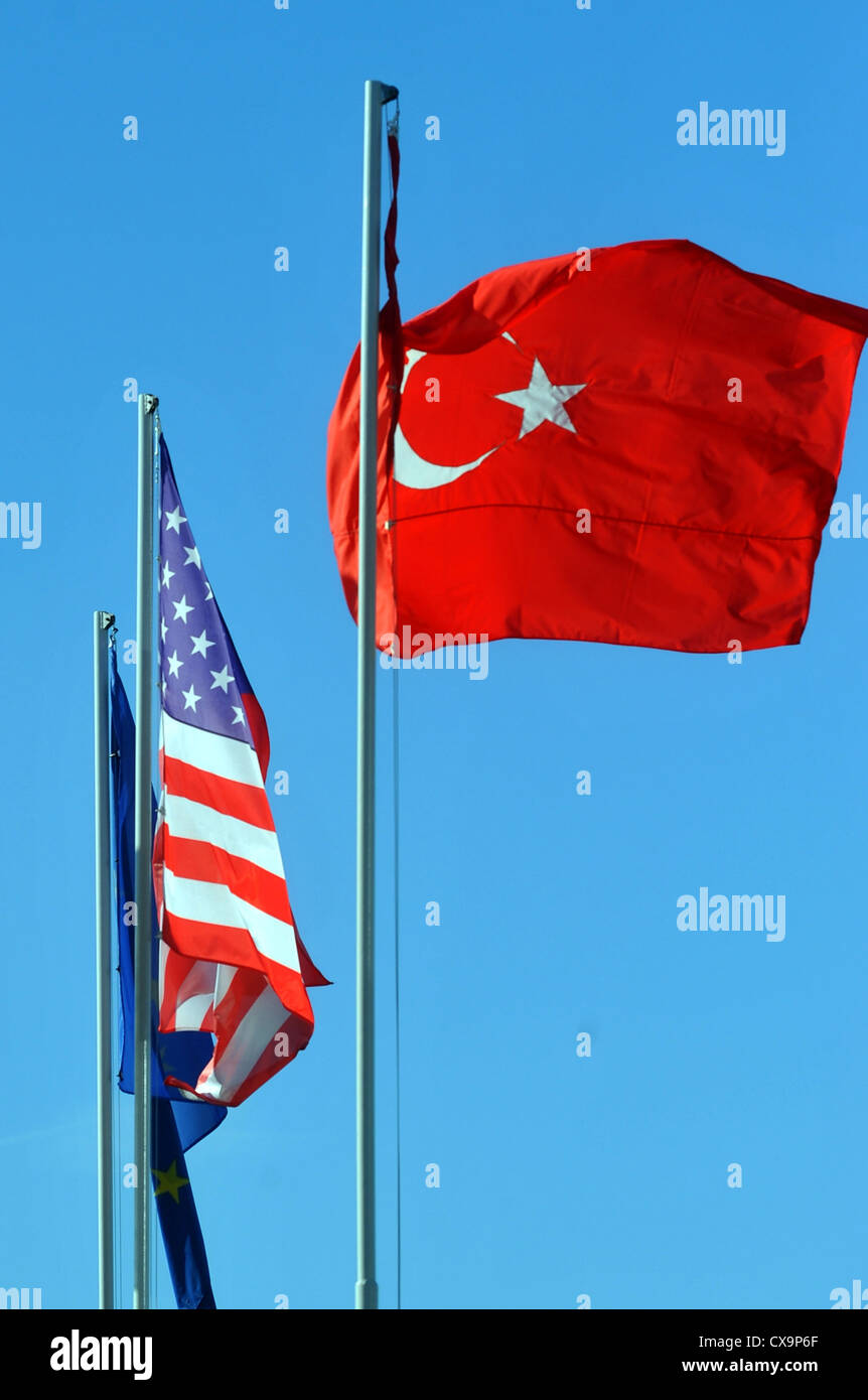 Flags, Turkey, USA Stock Photo - Alamy