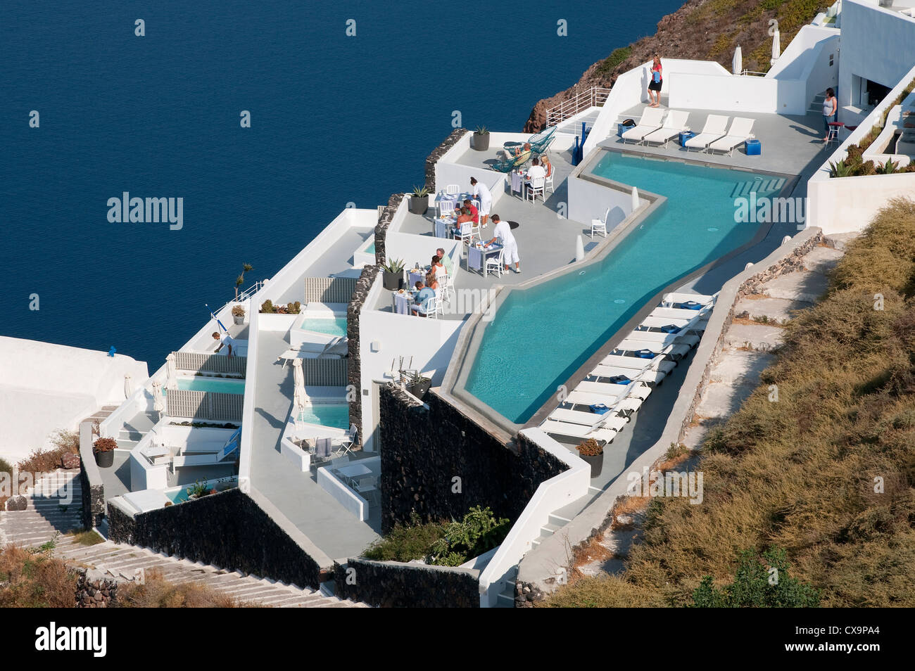 Greece santorini luxury hotel hi-res stock photography and images - Alamy