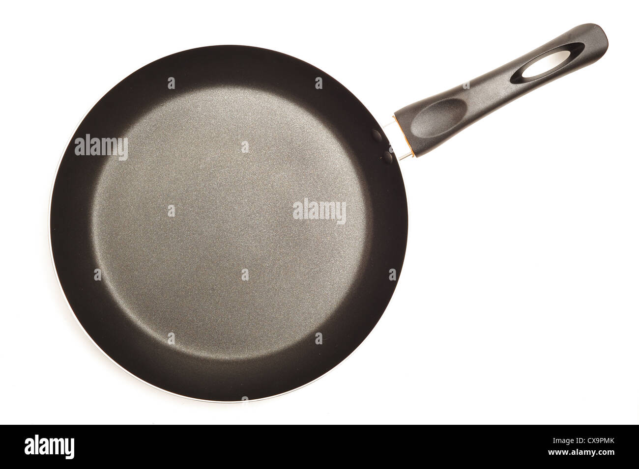 Frying pan shot overhead and isolated on a white background Stock Photo ...