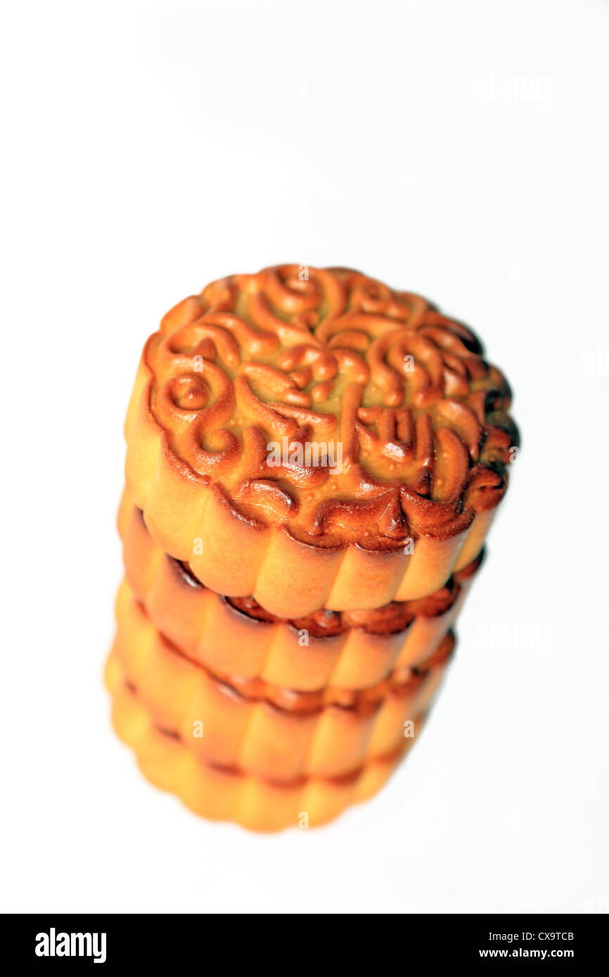 Stack of Chinese mooncakes Stock Photo - Alamy