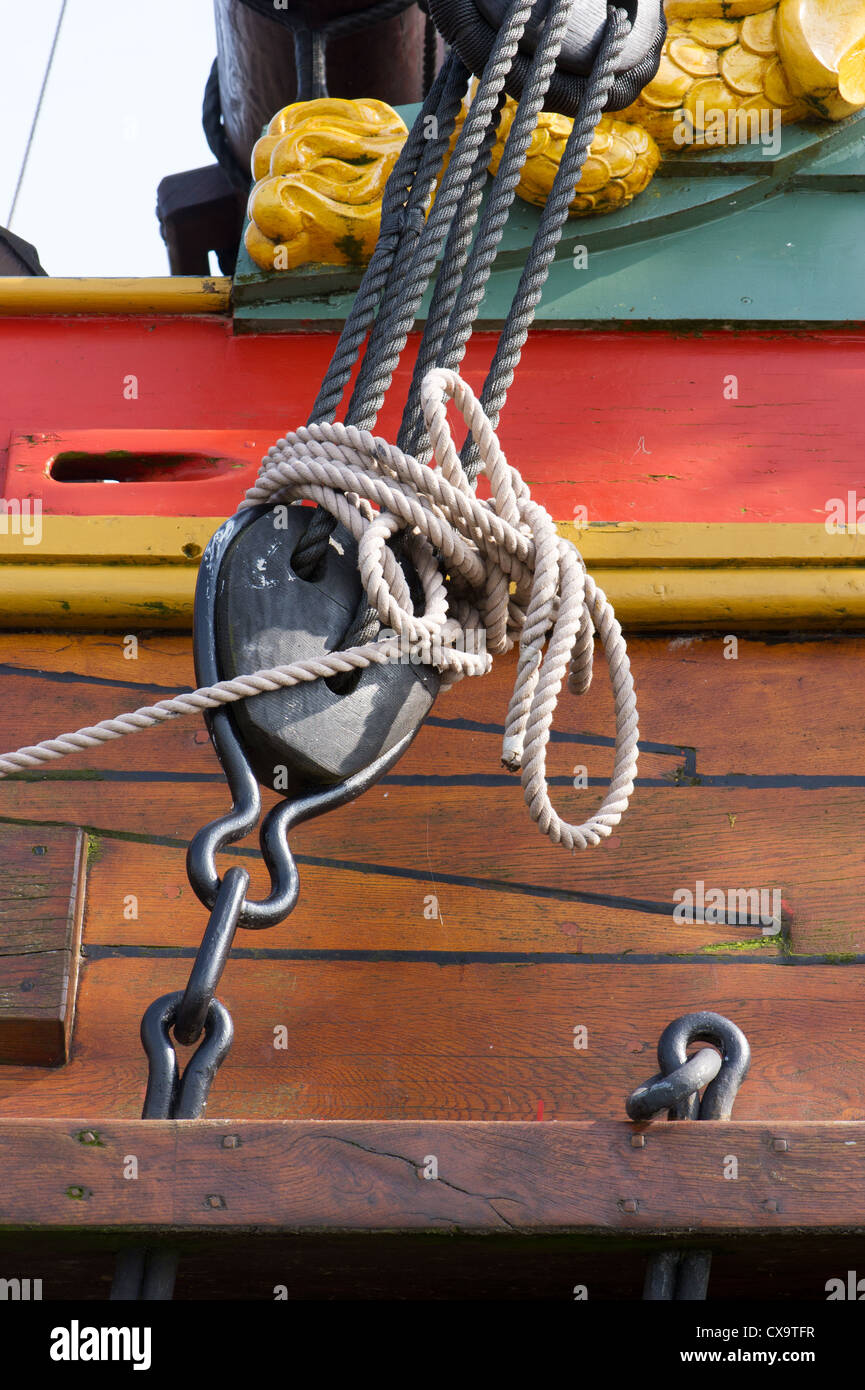 Details Batavia boat Stock Photo - Alamy