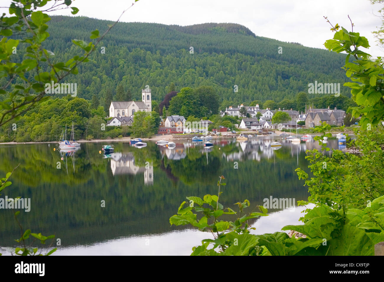 Kenmore Church and village at the north end of Loch Tay in Perthshire ...