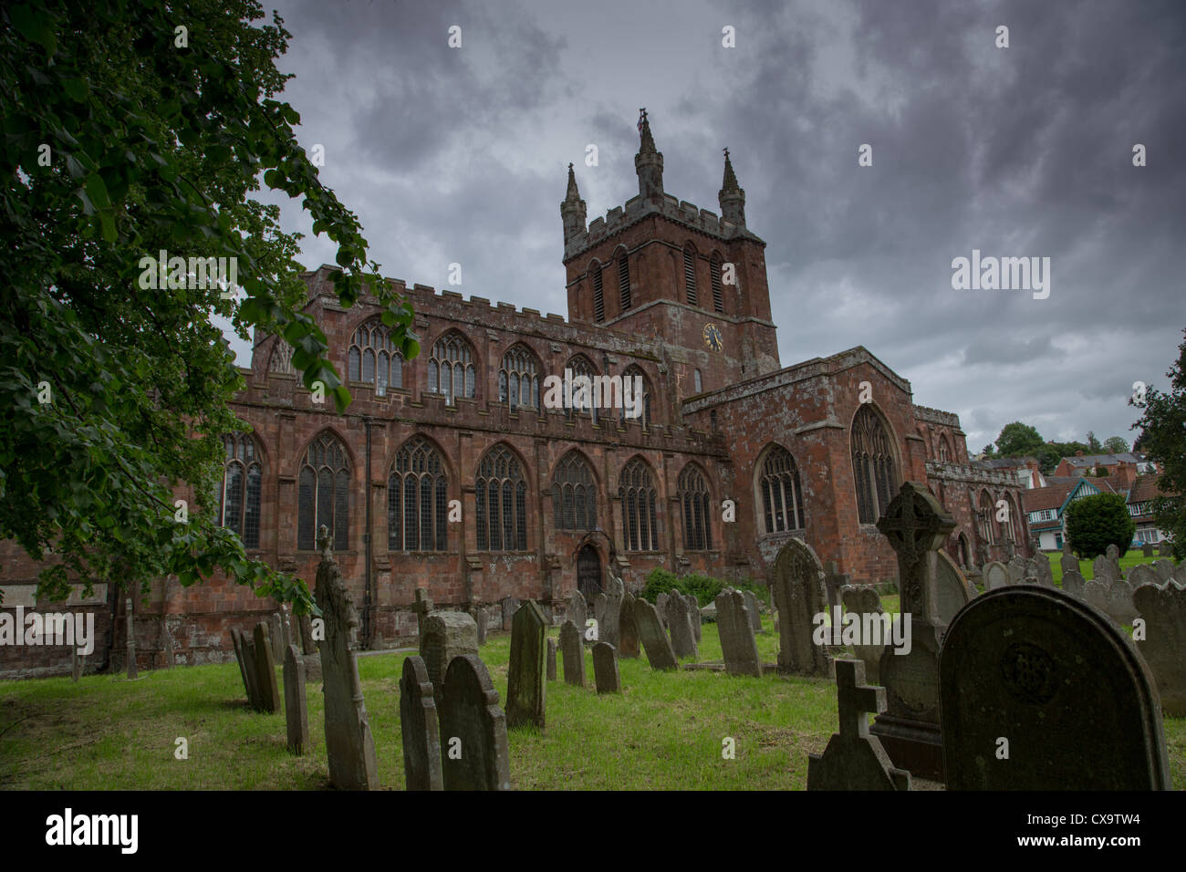 Crediton church, Devon Stock Photo - Alamy