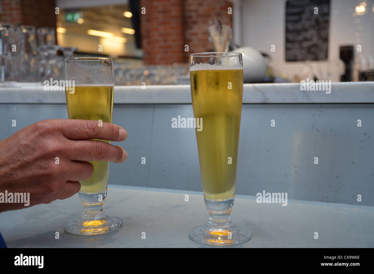 Two cold beer Stock Photo - Alamy