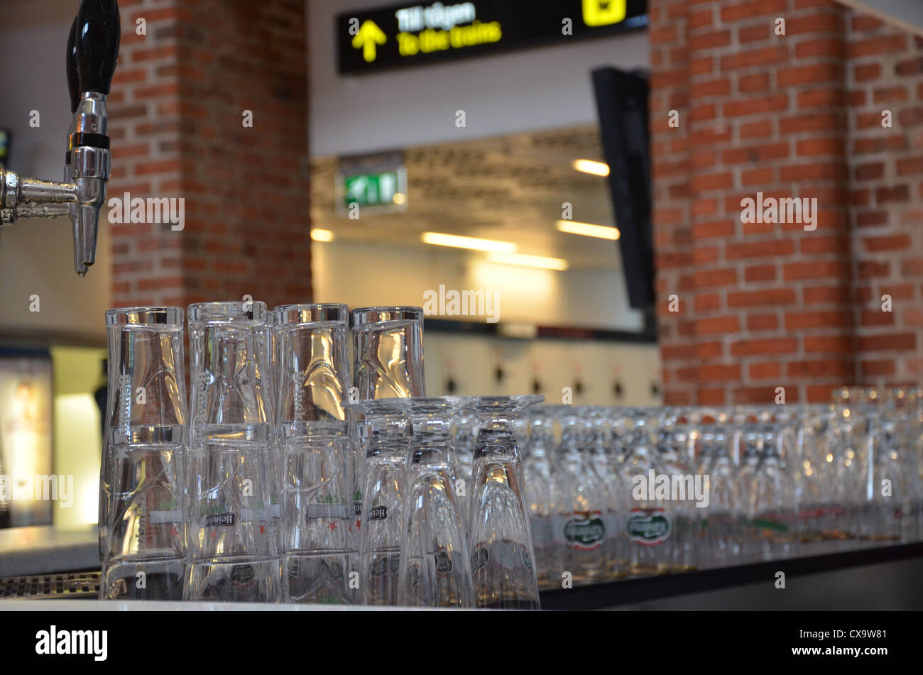 Glass in restaurant Stock Photo - Alamy