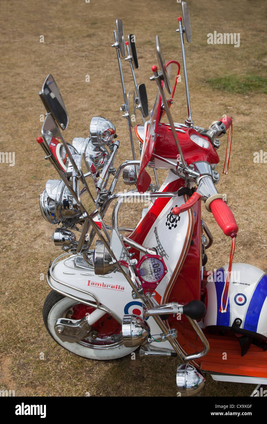 Customised Classic Lambretta Scooter Stock Photo - Alamy