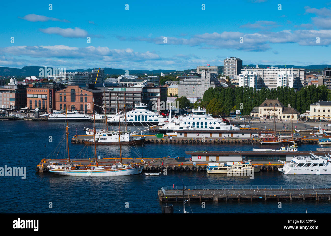 General view oslo city centre norway hi-res stock photography and ...