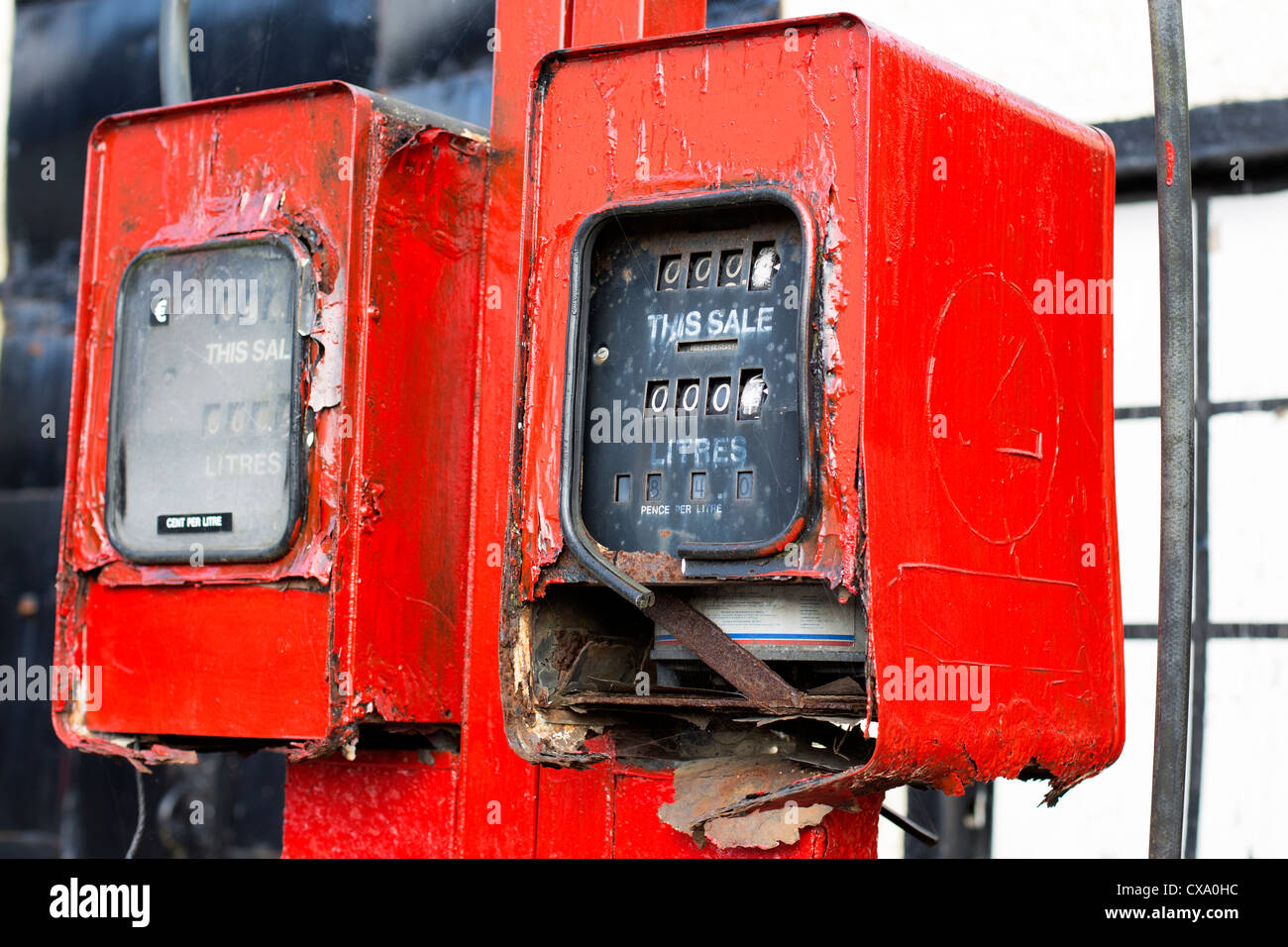 Old broken petrol gasoline pump Ireland Stock Photo - Alamy