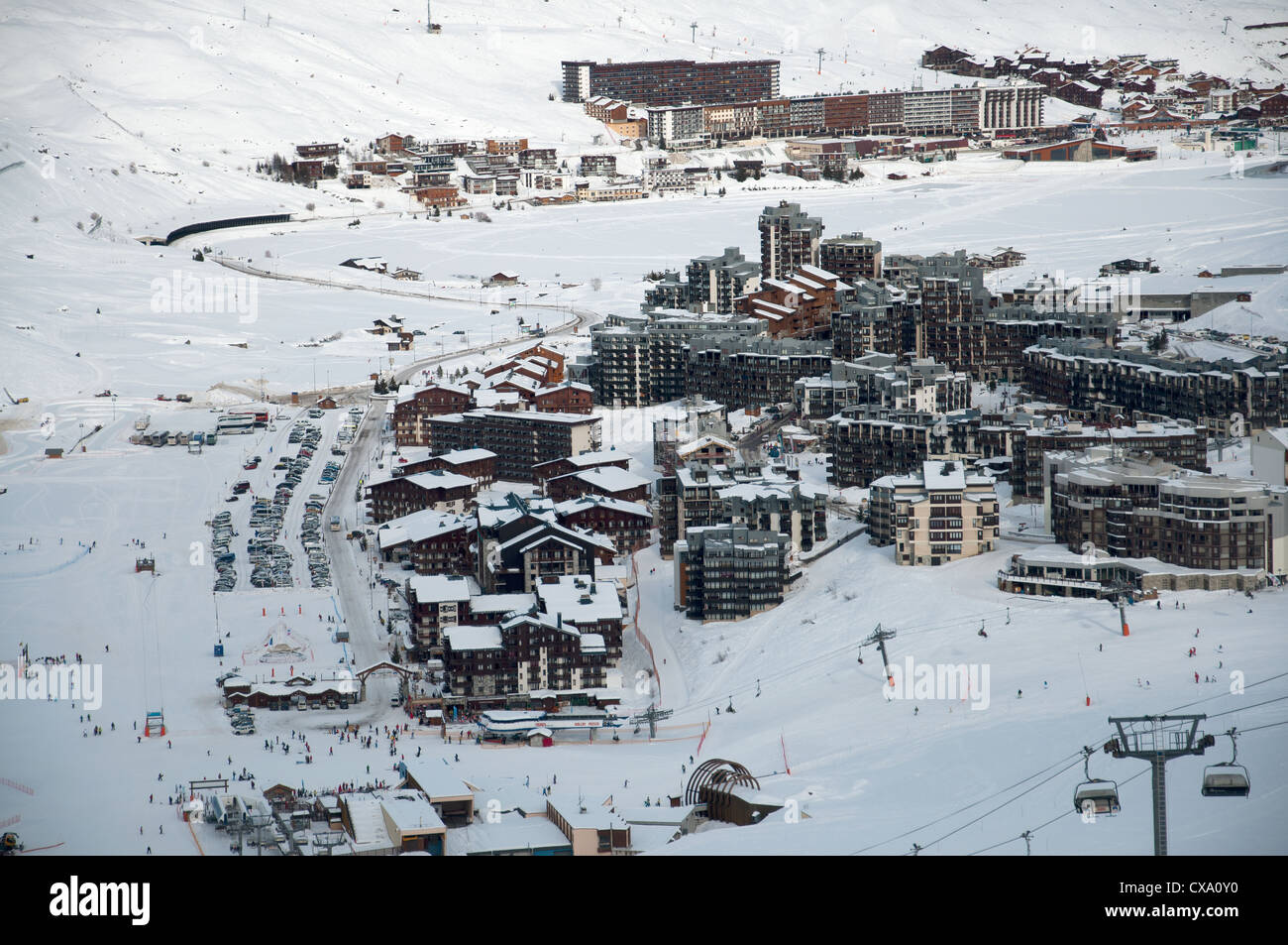 A ski slope in the French Ski resort of Tignes, France Stock Photo - Alamy