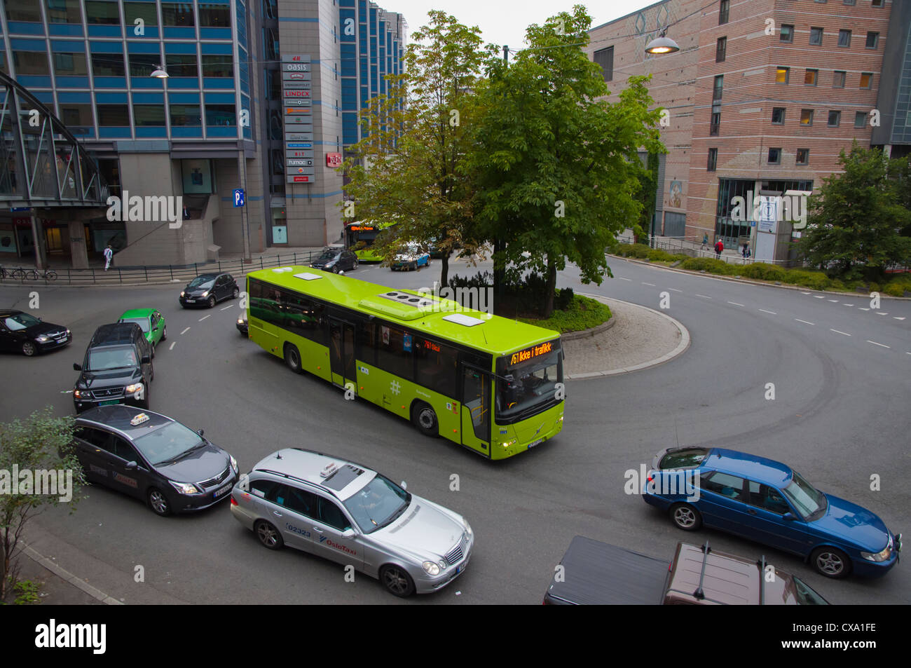 Traffic on Schweigaards Gate street Sentrum central Oslo Norway Europe ...