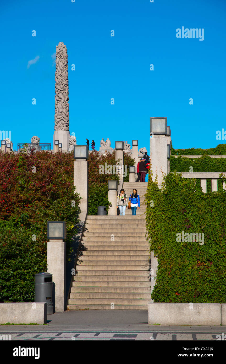 Statues in vigeland sculpture park in oslo hi-res stock photography and ...