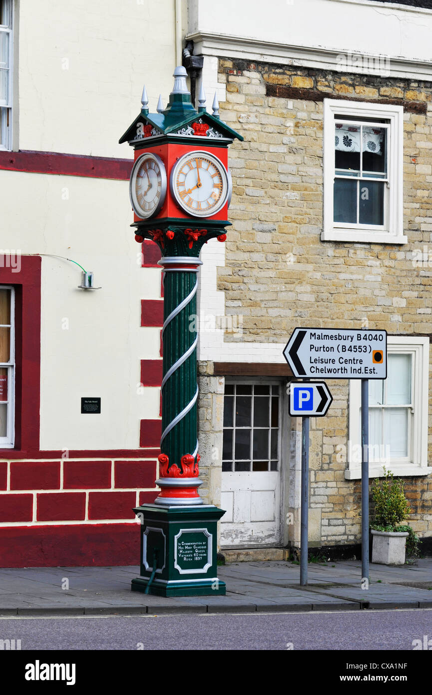 The Jubilee Clock in Cricklade, Wiltshire Stock Photo - Alamy