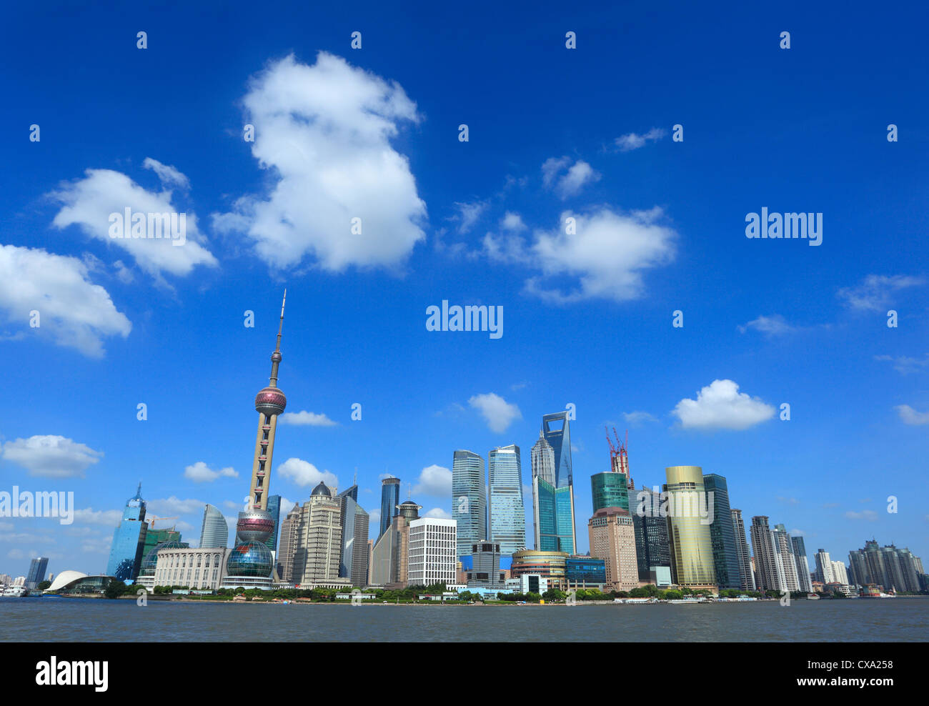Shanghai Skyline with oriental pearl tower Stock Photo - Alamy