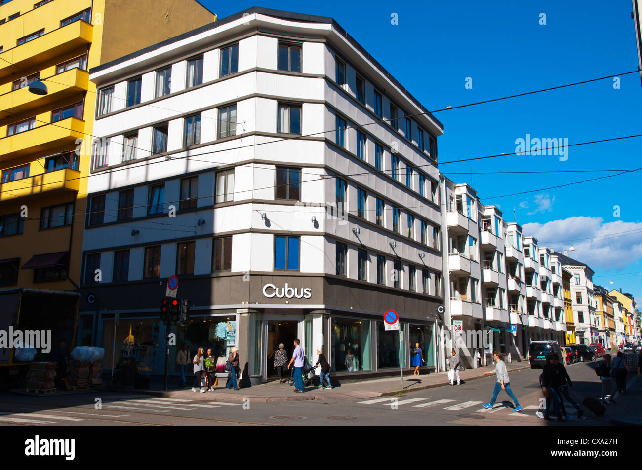 Cubus shop on Bogstadveien shopping street Majorstuen district Oslo ...