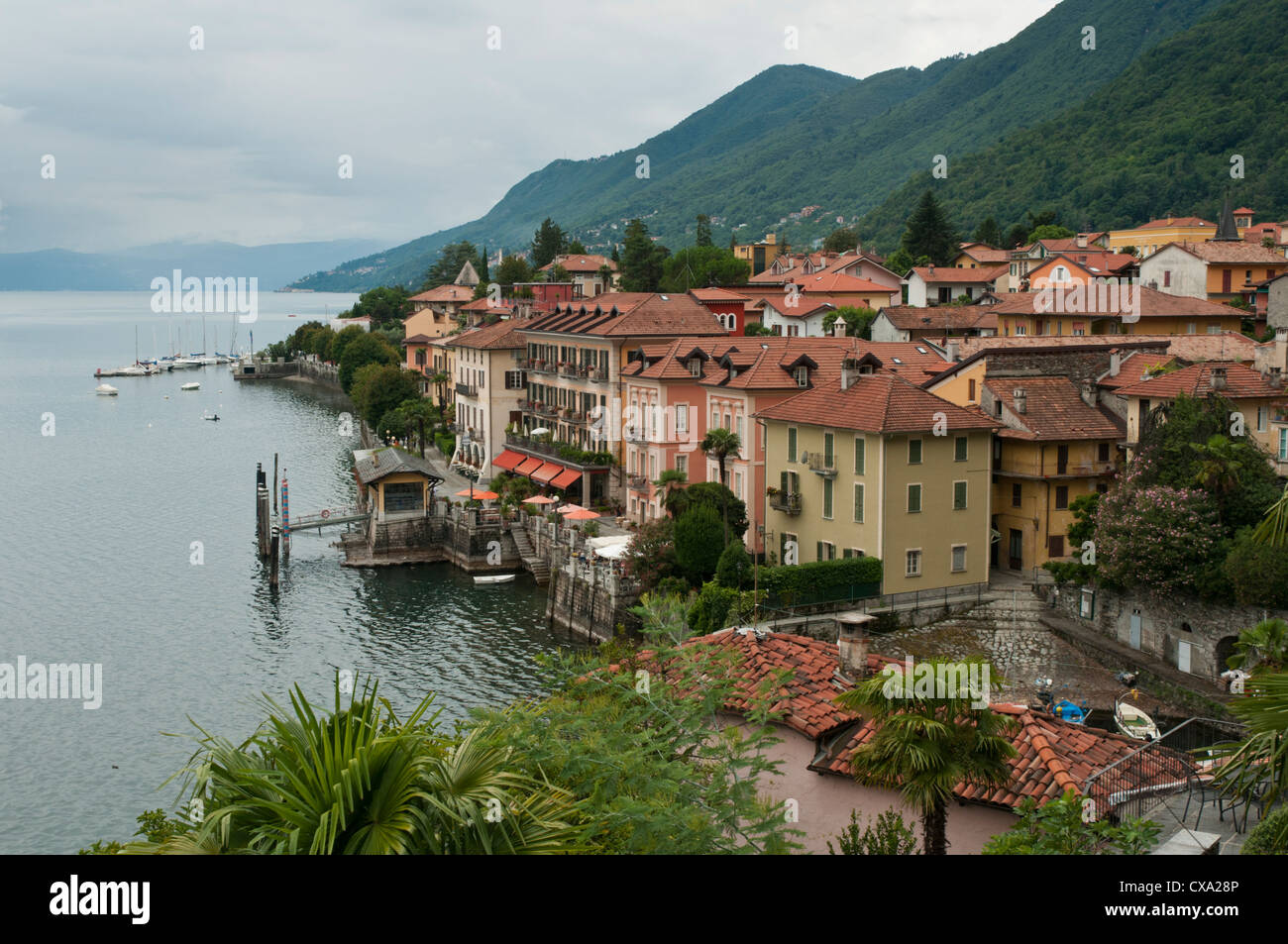 Cannero Riviera on the shore of Lake Maggiore, Italy Stock Photo - Alamy