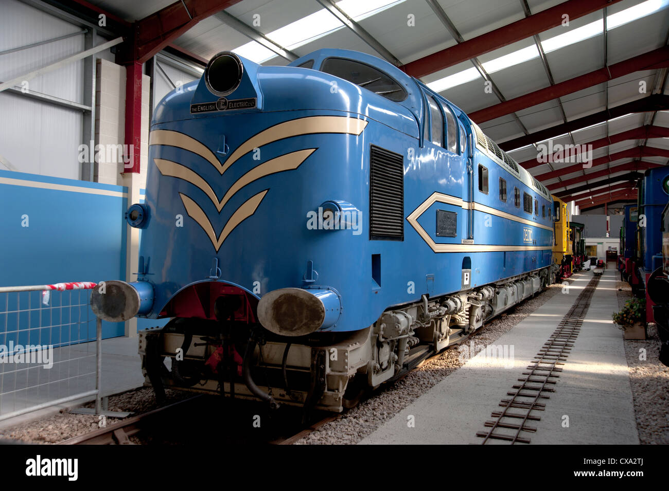 Prototype "Deltic" diesel locomotive in the Ribble Valley Railway ...