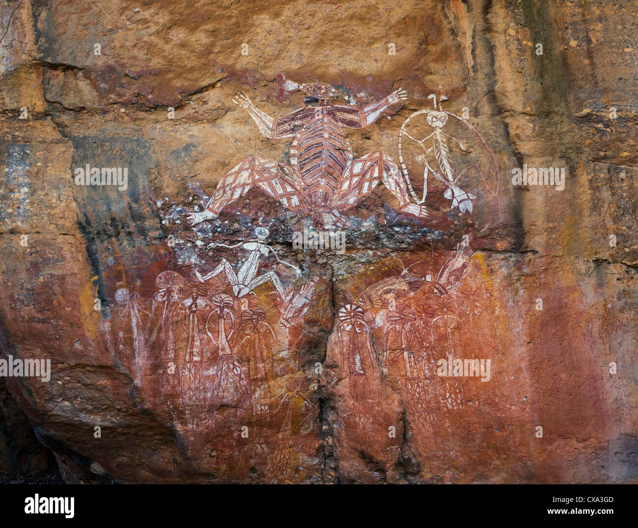 Aboriginal rock art, Anbangbang Gallery, Nourlangie, Kakadu National Park, Northern Territory ...