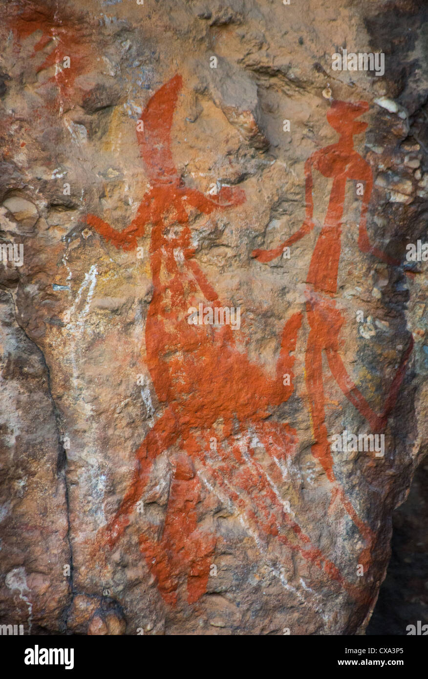 Aboriginal rock art, Anbangbang Gallery, Nourlangie, Kakadu National Park, Northern Territory ...