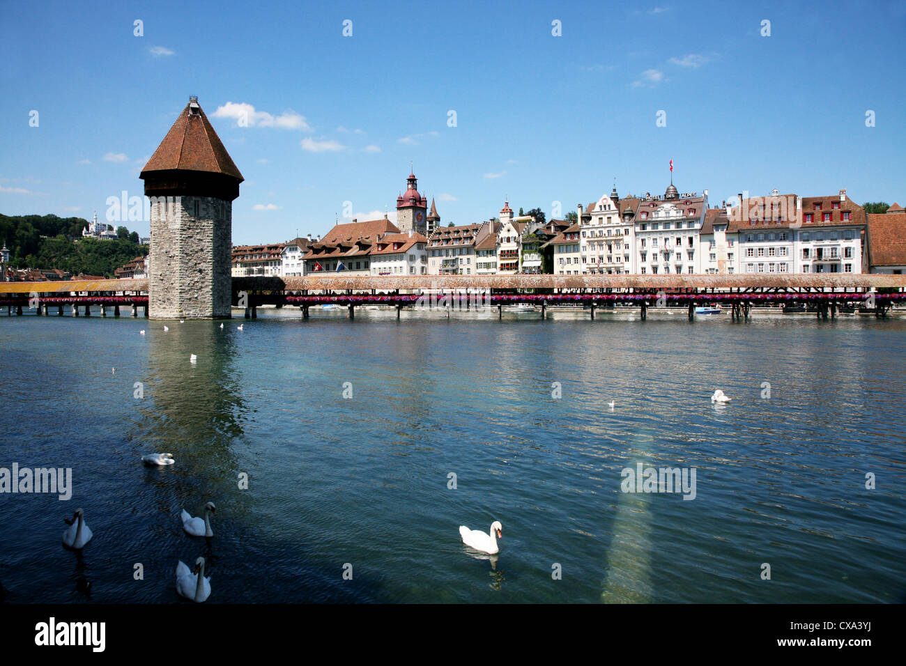Kapell Bridge in Luzern Stock Photo - Alamy