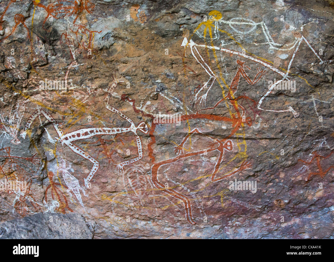 Aboriginal rock art, Anbangbang Gallery, Nourlangie, Kakadu National Park, Northern Territory ...