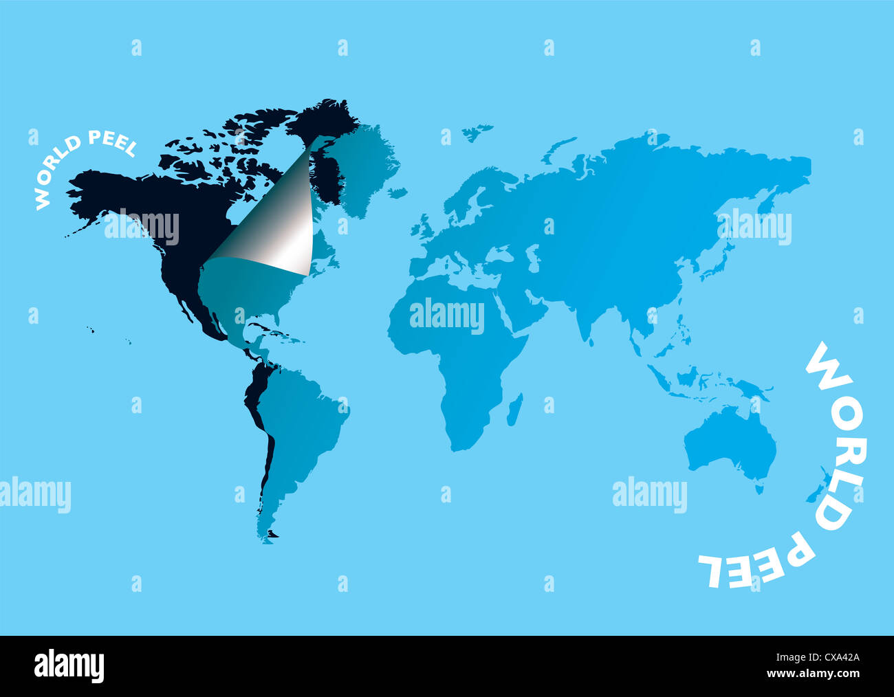 Edge of world map hi-res stock photography and images - Alamy
