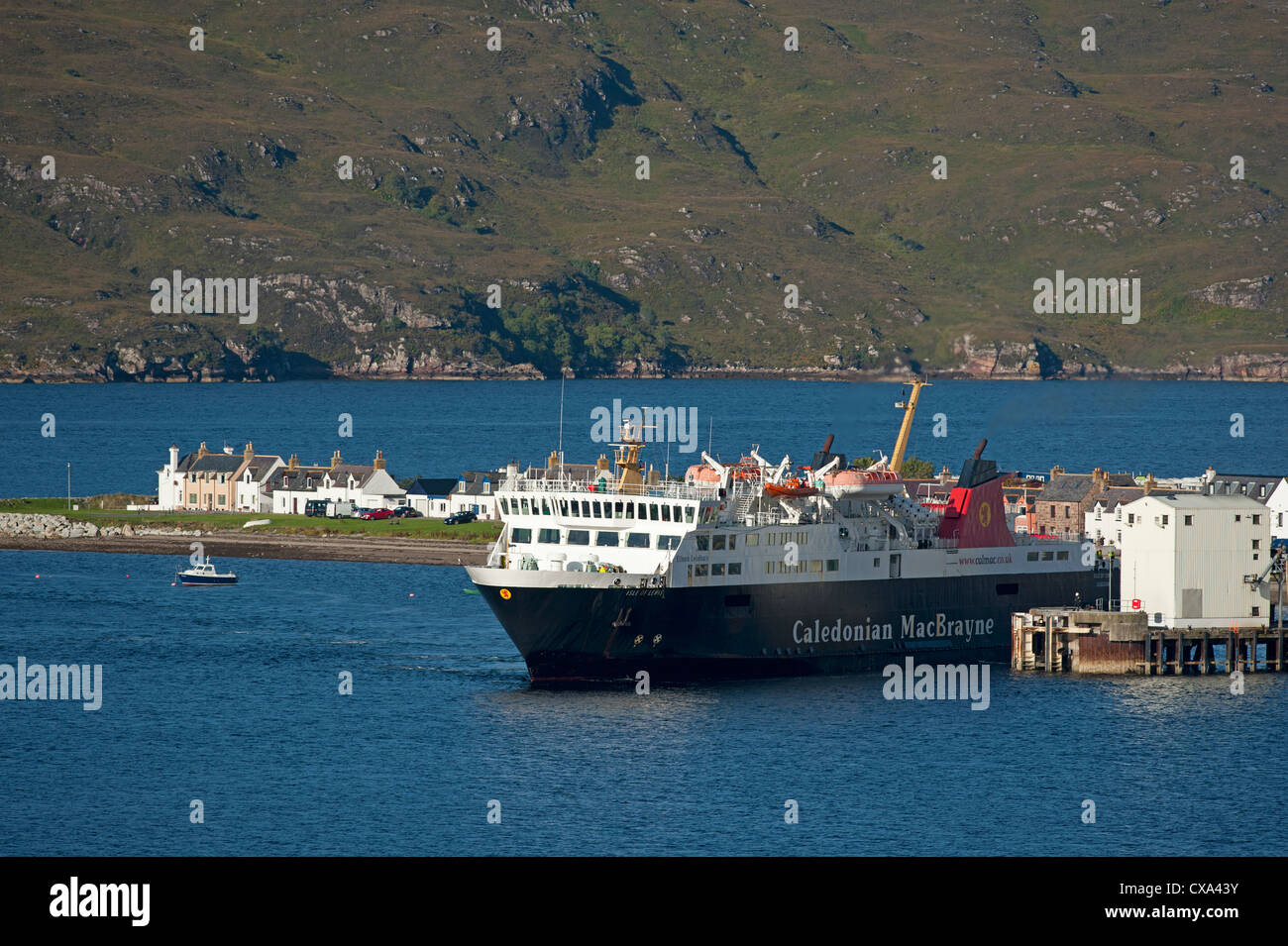 Ullapool, fishing and tourist ferry port on Loch Broom, Wester Ross ...