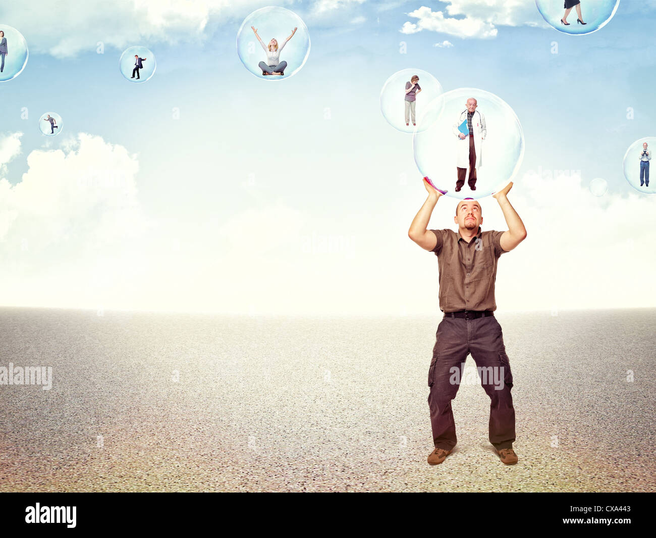 3d people man people bubble hi-res stock photography and images - Alamy