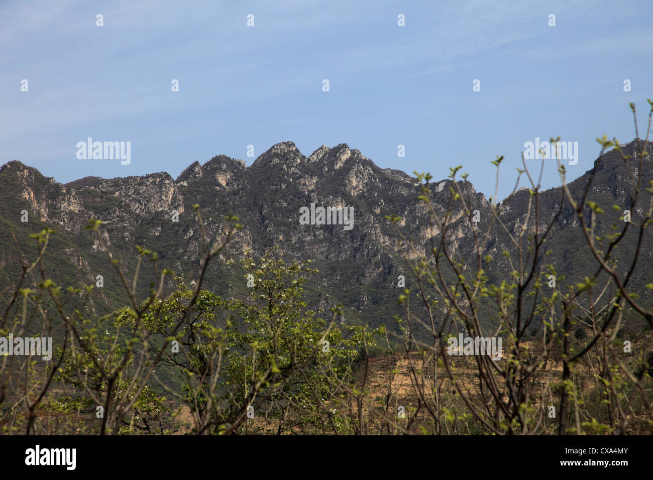 Mutianyu valley Mountain range, near xinying village, Beijing Provence ...