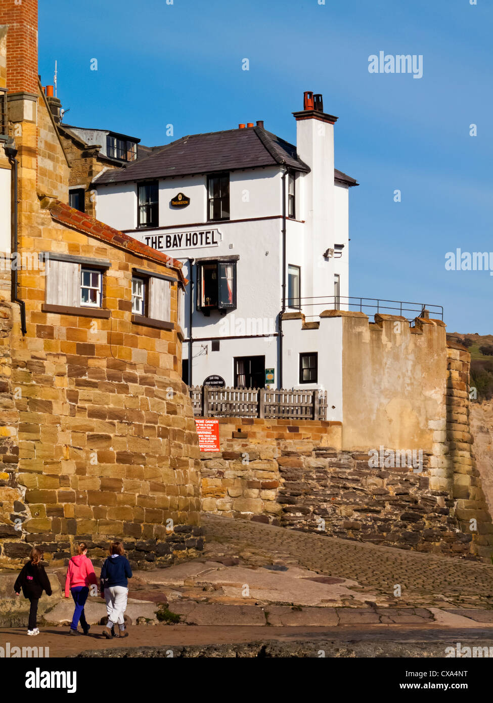 The Bay Hotel in Robin Hood's Bay near Whitby in North Yorkshire ...