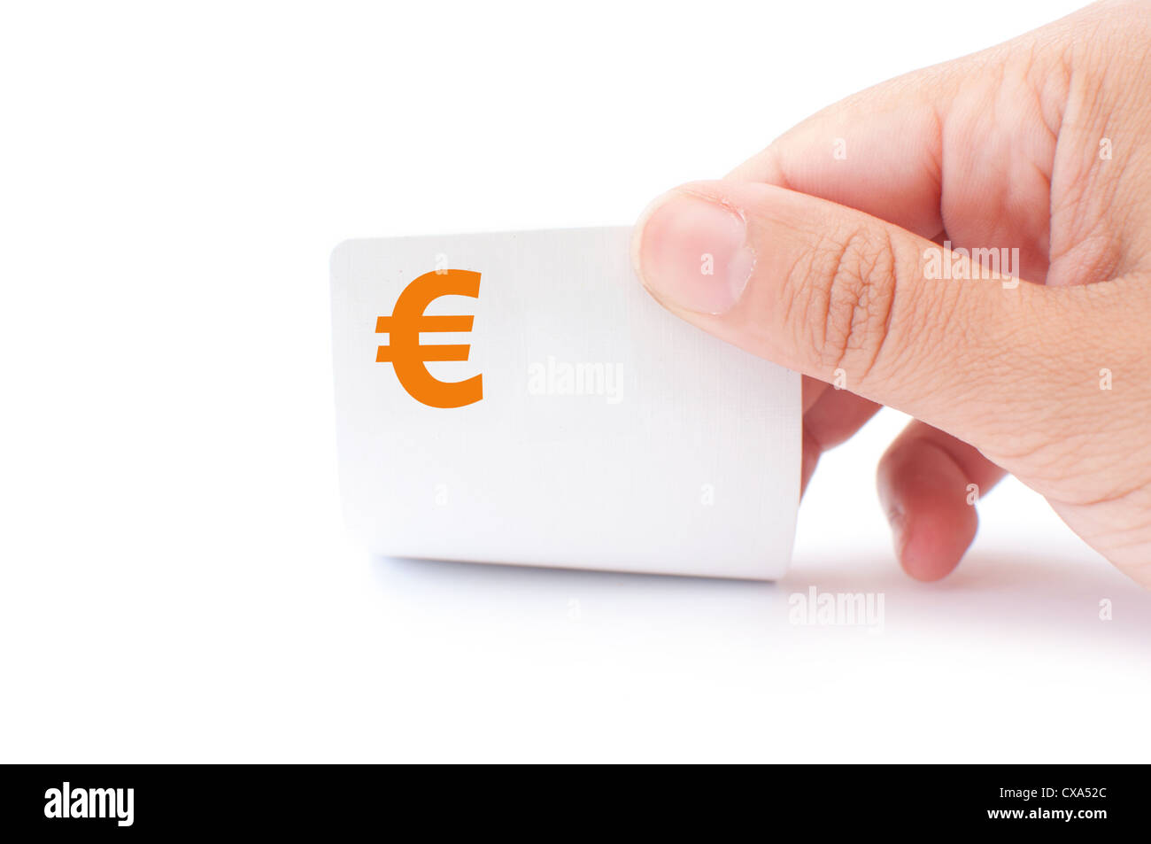 Euro symbol playing card Stock Photo - Alamy