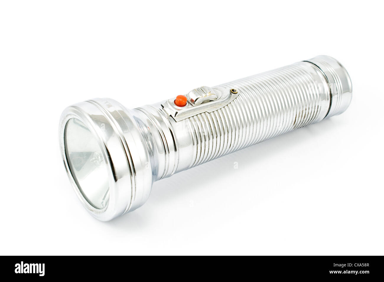 Flashlight on red background Cut Out Stock Images & Pictures - Alamy