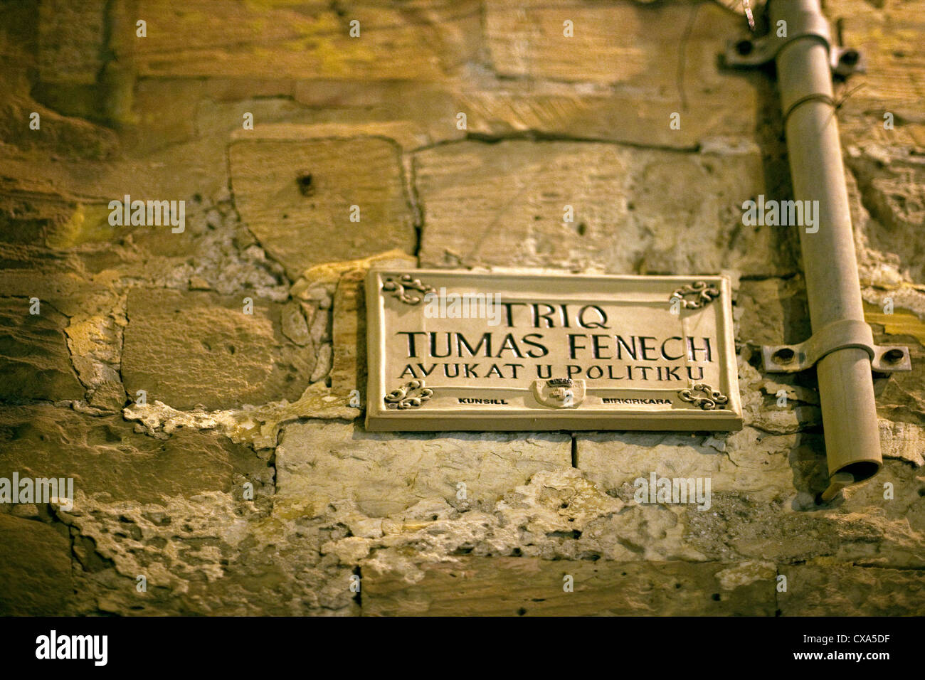 Maltese street sign hi-res stock photography and images - Alamy